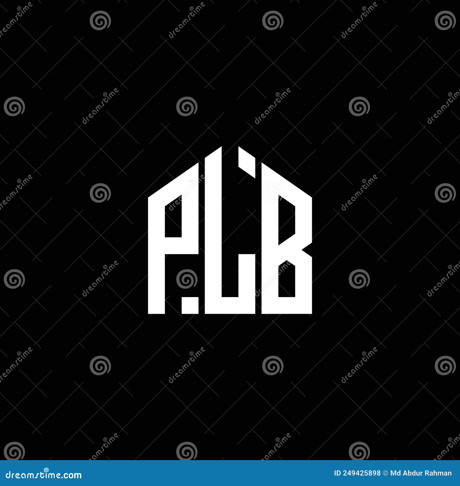 PLB Letter Logo Design On BLACK Background. PLB Creative Initials ...