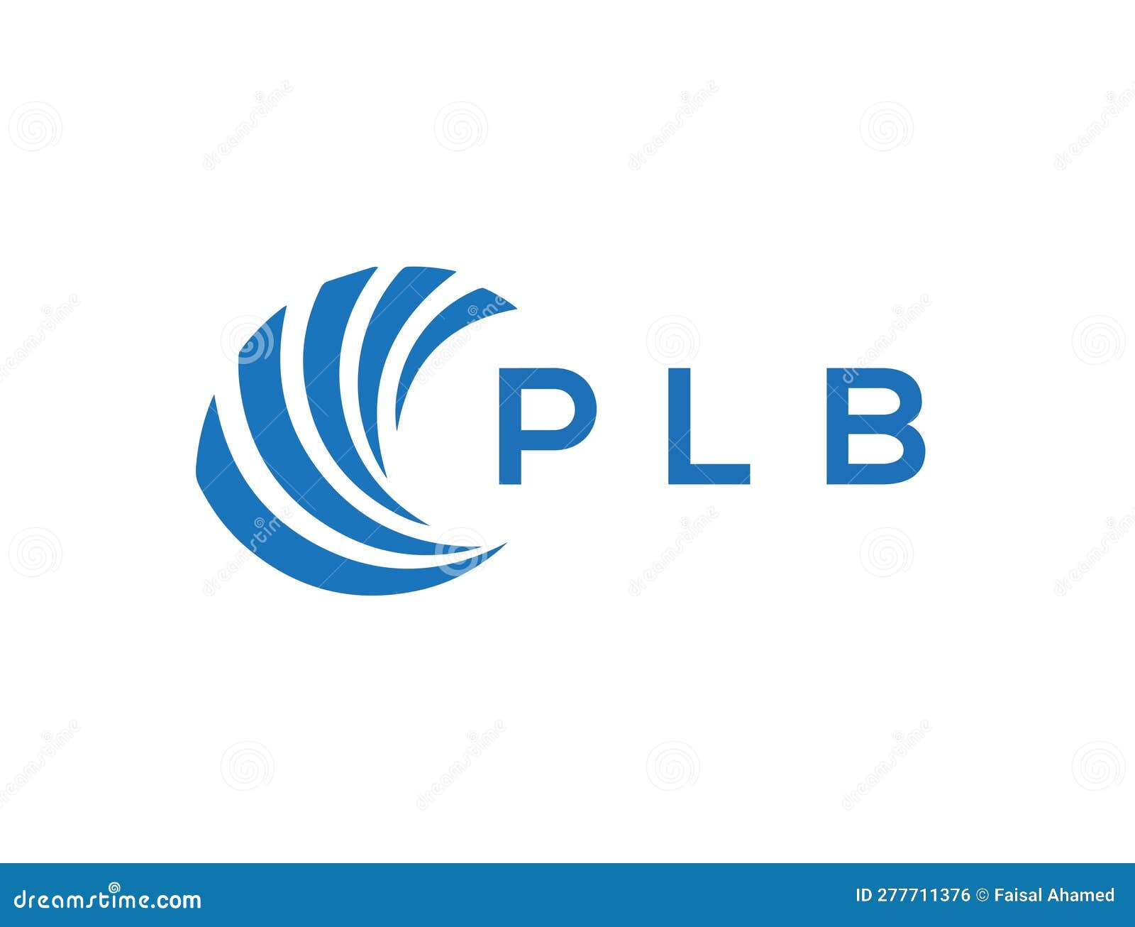 PLB Letter Logo Design On White Background. PLB Creative Circle Letter ...