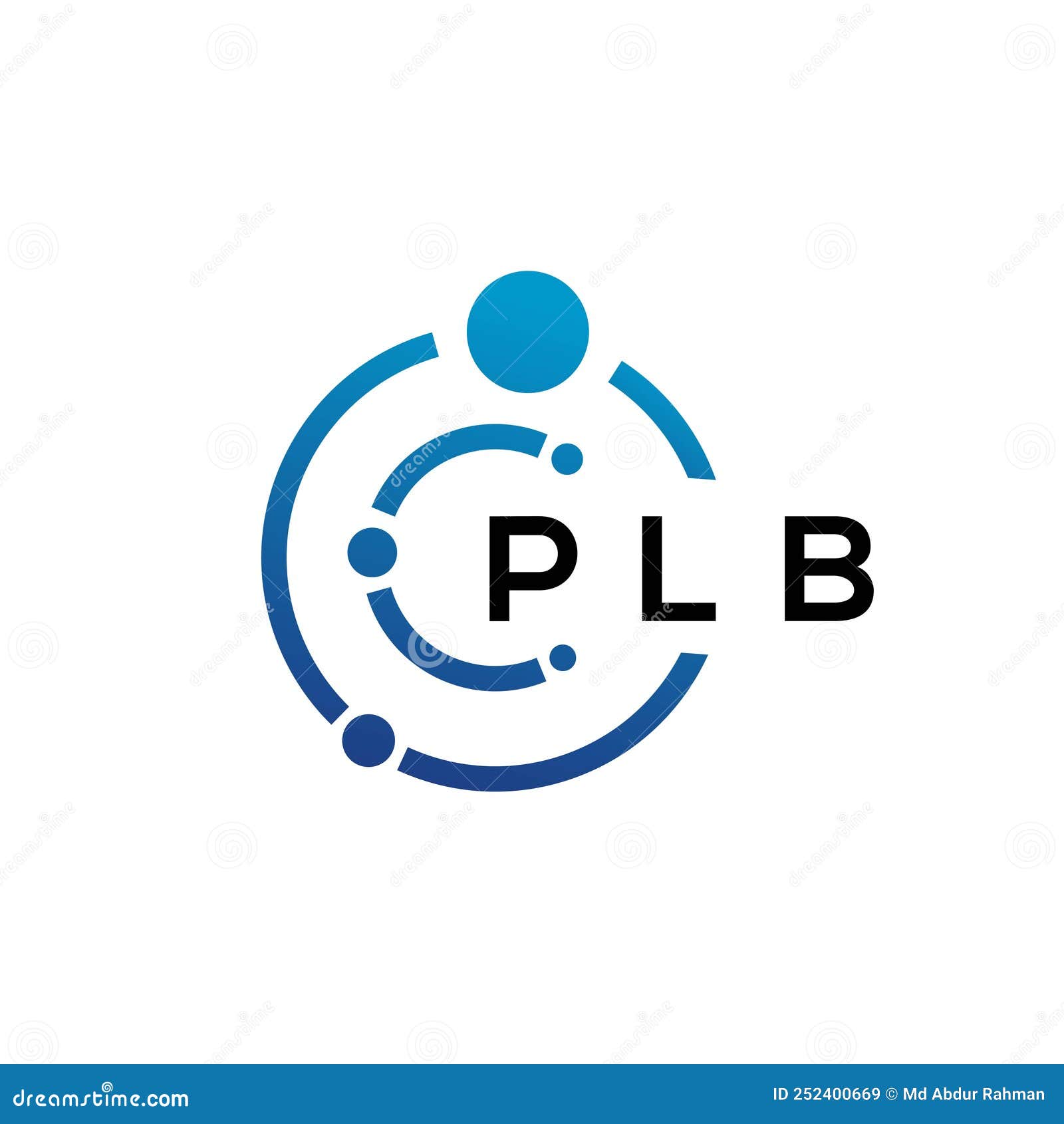 PLB Letter Technology Logo Design on White Background. PLB Creative ...