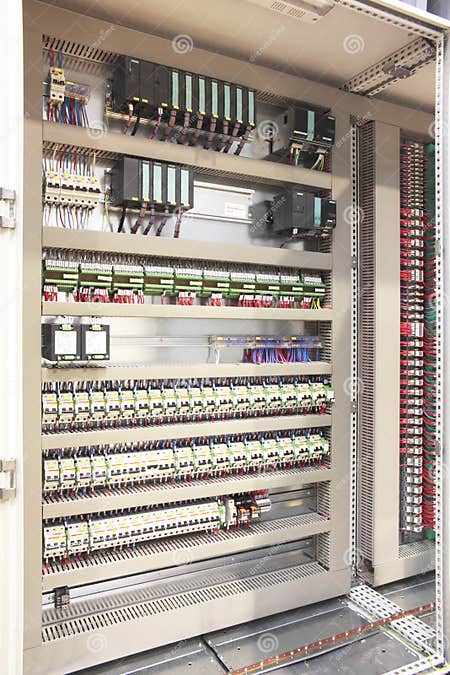 Plc automation panel board stock image. Image of logic - 18413947