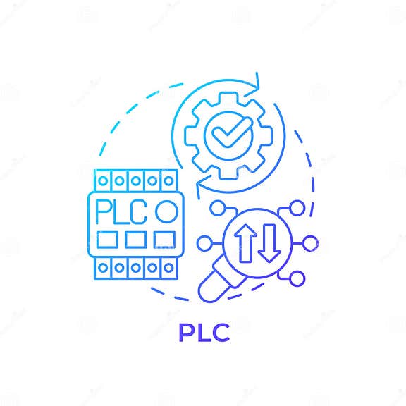 PLC Blue Gradient Concept Icon Stock Vector - Illustration of conceptual, modern: 315056592
