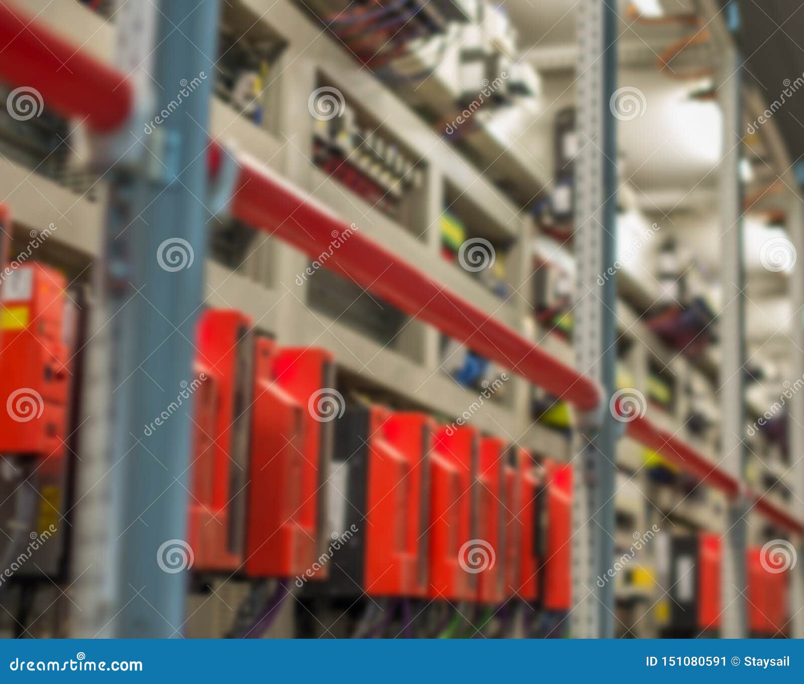 PLC Cabinet. Blured Engineering Background Stock Image - Image of ...