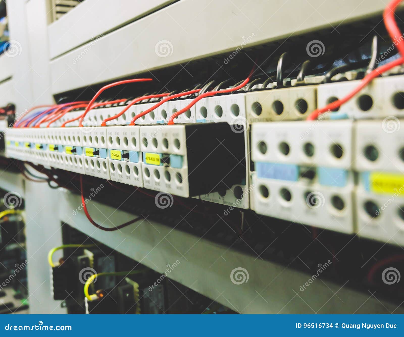 PLC Cabling stock photo. Image of metal, industry, connection - 96516734