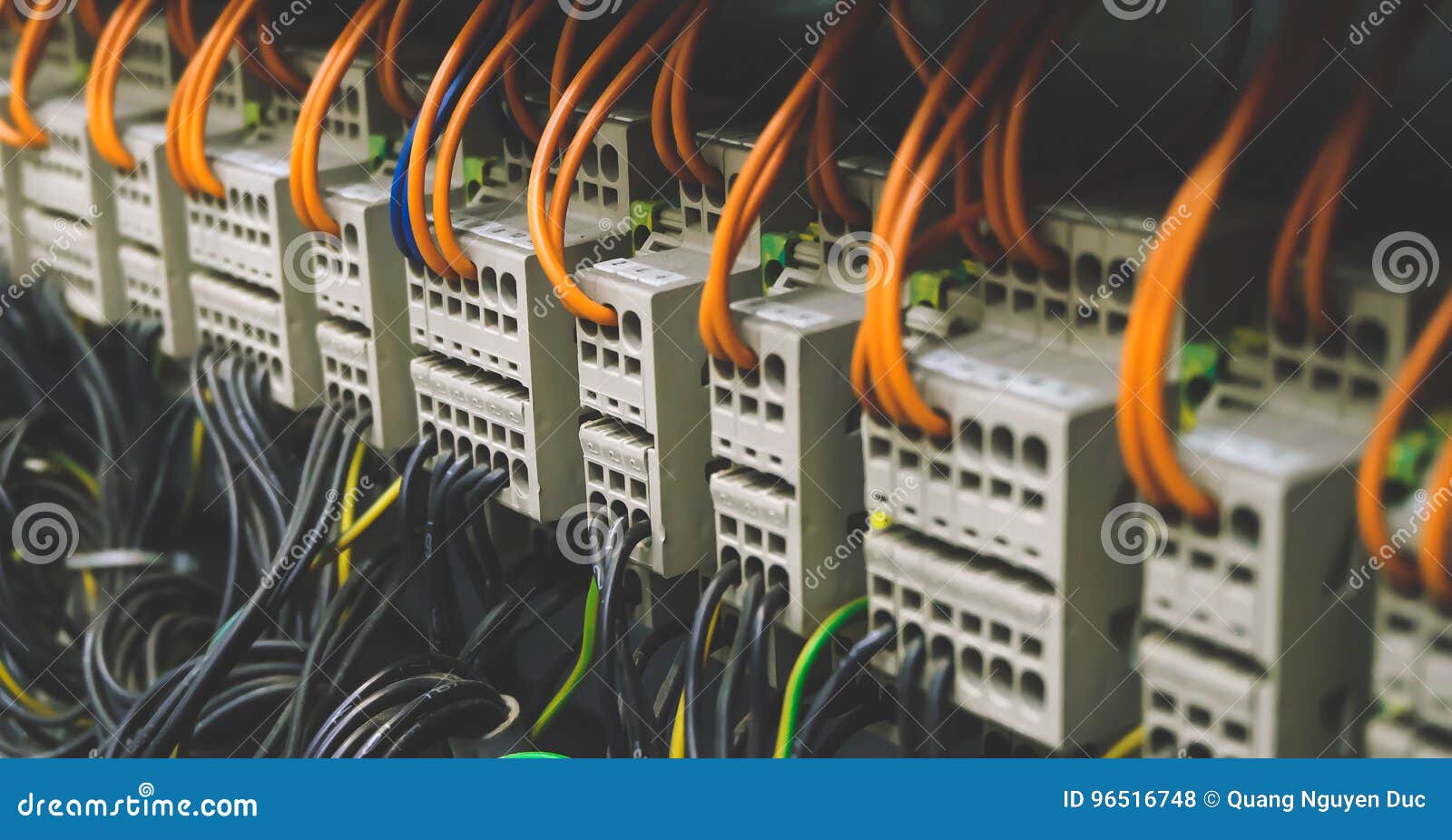 PLC Cabling stock photo. Image of distribution, industrial - 96516748