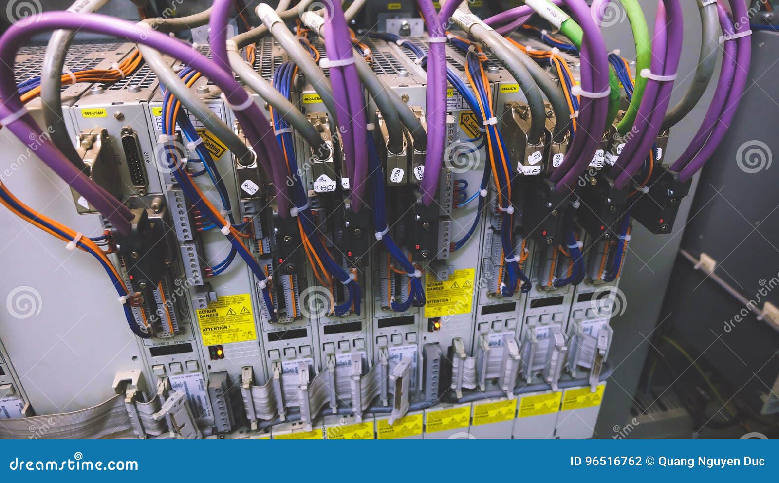 PLC Cabling stock photo. Image of concept, panel, cabinet - 96516762