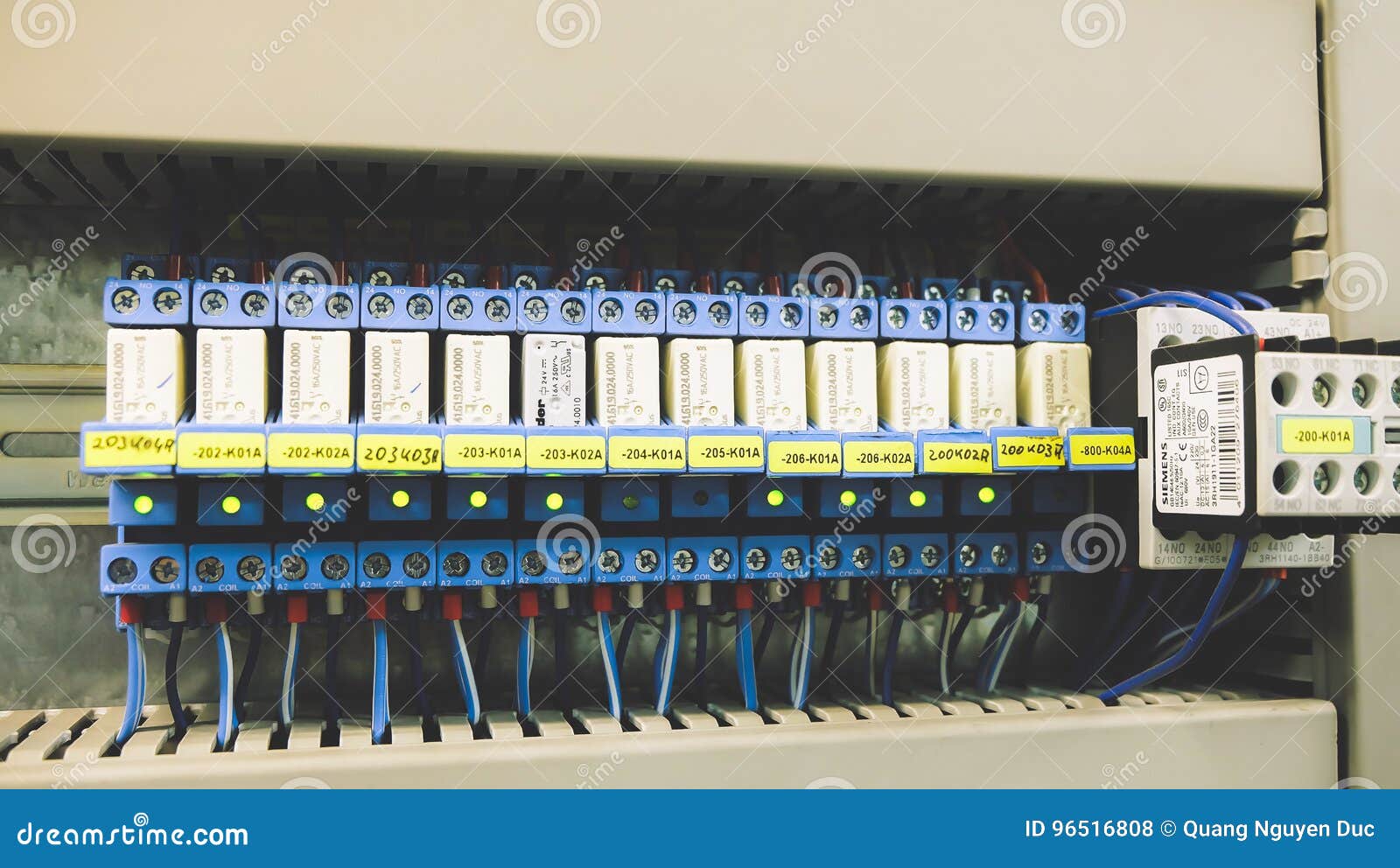 PLC Cabling stock photo. Image of electrical, connect - 96516808