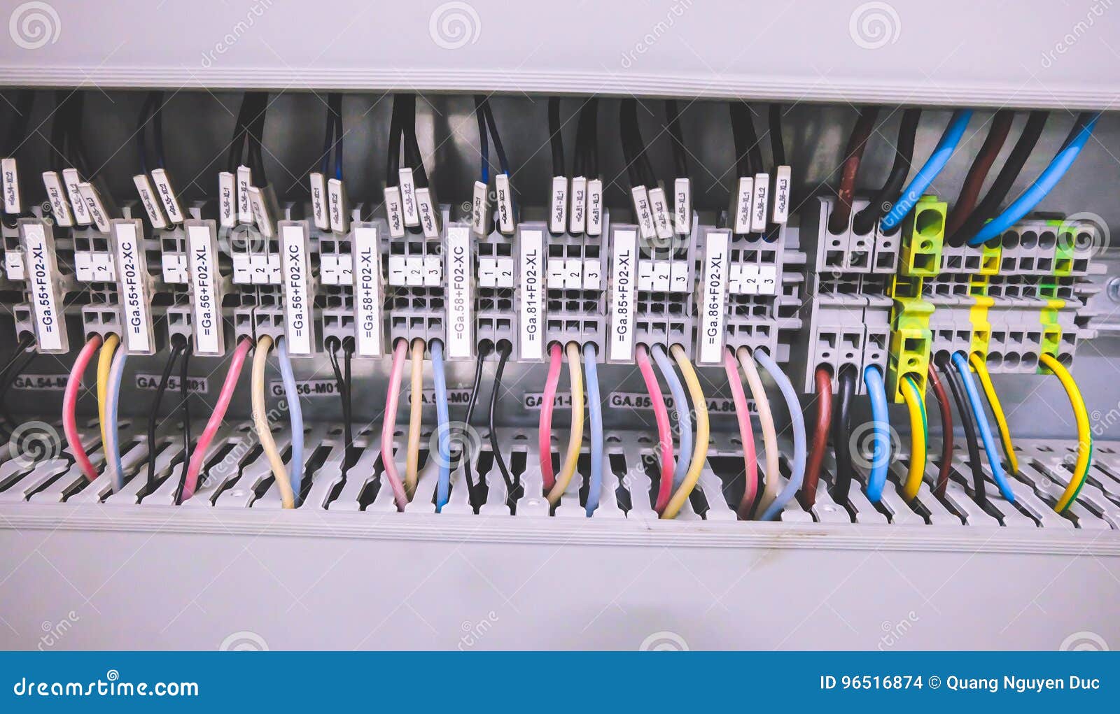 PLC Cabling stock photo. Image of distribution, manufacturing - 96516874