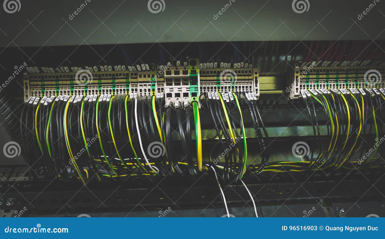 PLC Cabling stock image. Image of distribution, installation - 96516903