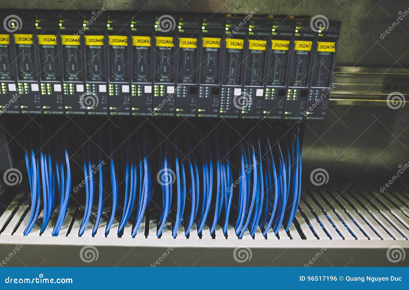 PLC Cabling stock photo. Image of line, electronic, network - 96517196