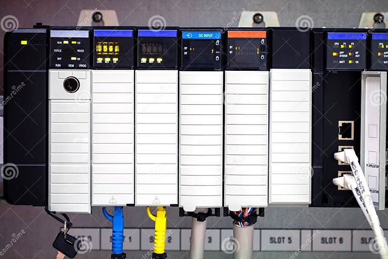 The PLC Computer stock photo. Image of logic, drive, electricity - 75629370