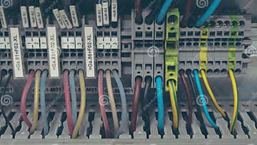 Control panel with wiring stock photo. Image of electricity - 180386048