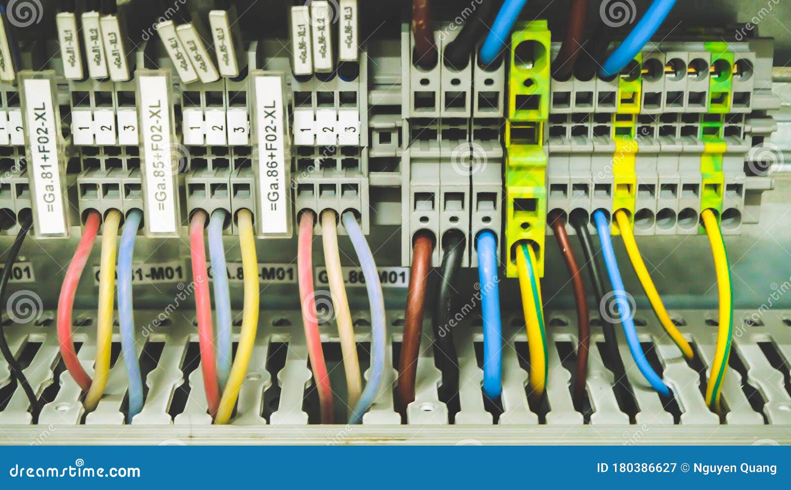 Control panel with wiring stock image. Image of center - 180386627