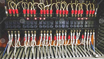 Control panel with wiring stock image. Image of line - 180386763