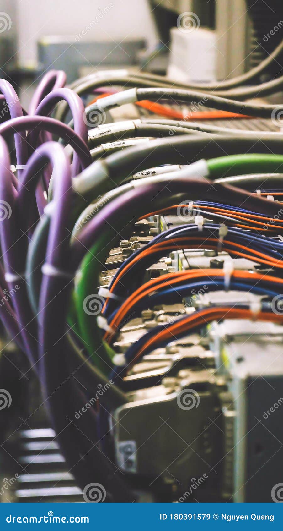 Control panel with wiring stock image. Image of electricity - 180391579