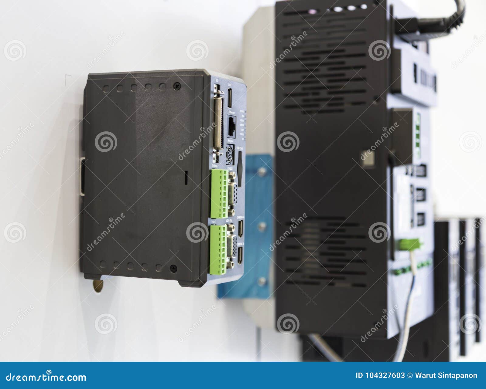 The PLC Controller for Industrial Machine Stock Image - Image of ...