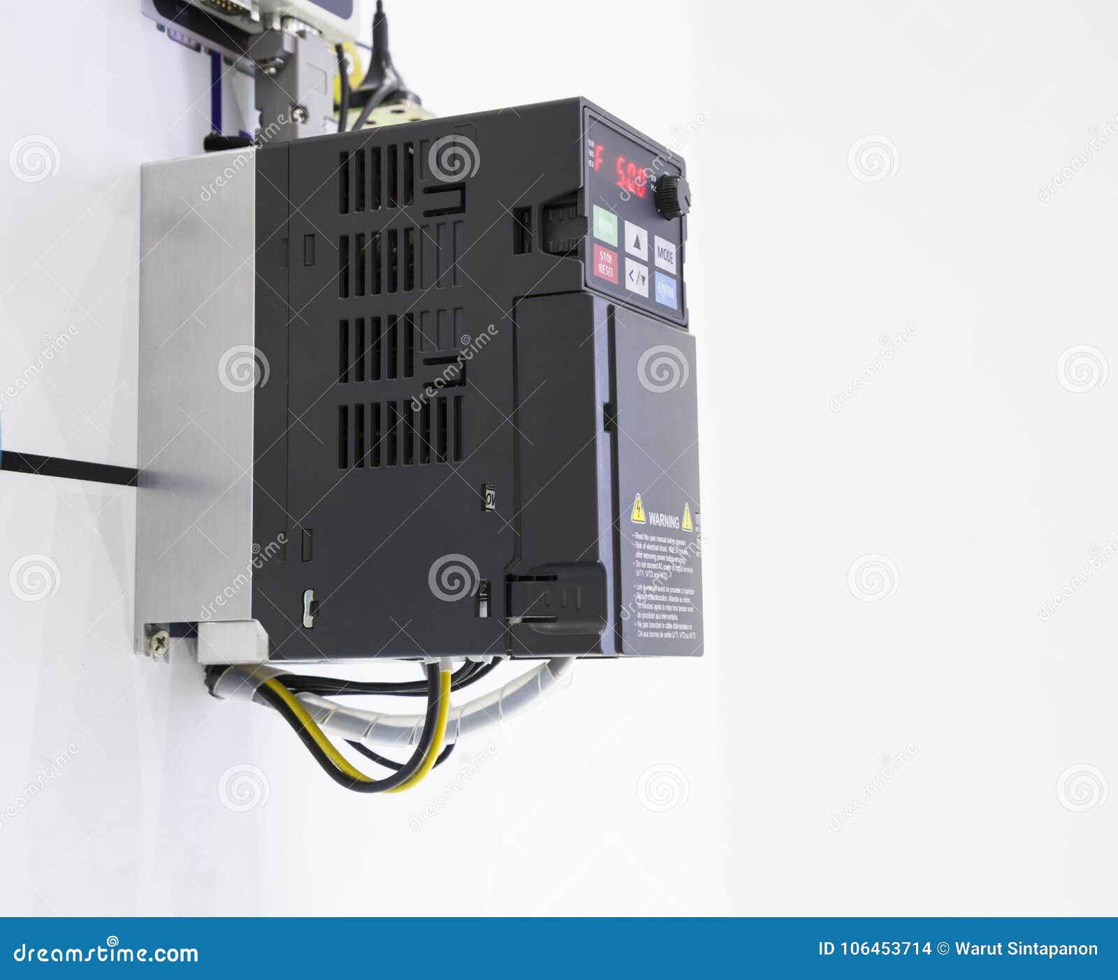 The PLC Controller for Industrial Machine Stock Photo - Image of cable ...