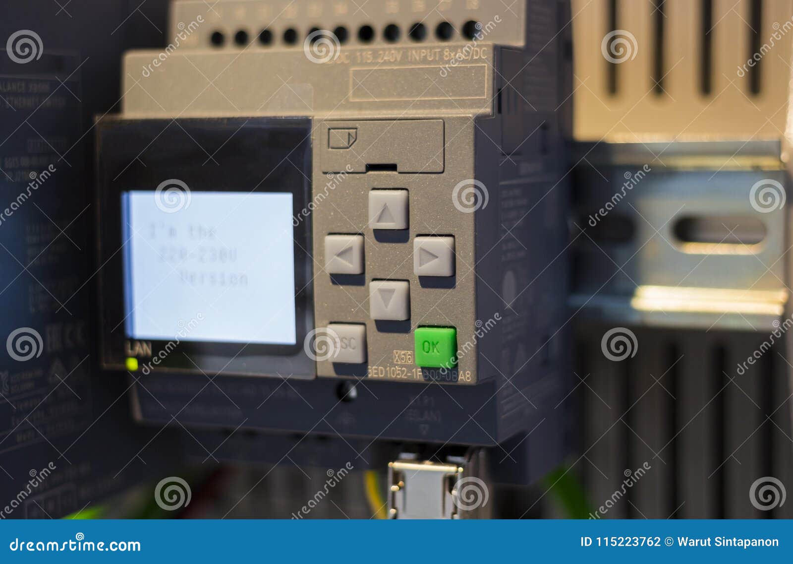 The PLC Controller for Industrial Machine Stock Photo - Image of device ...