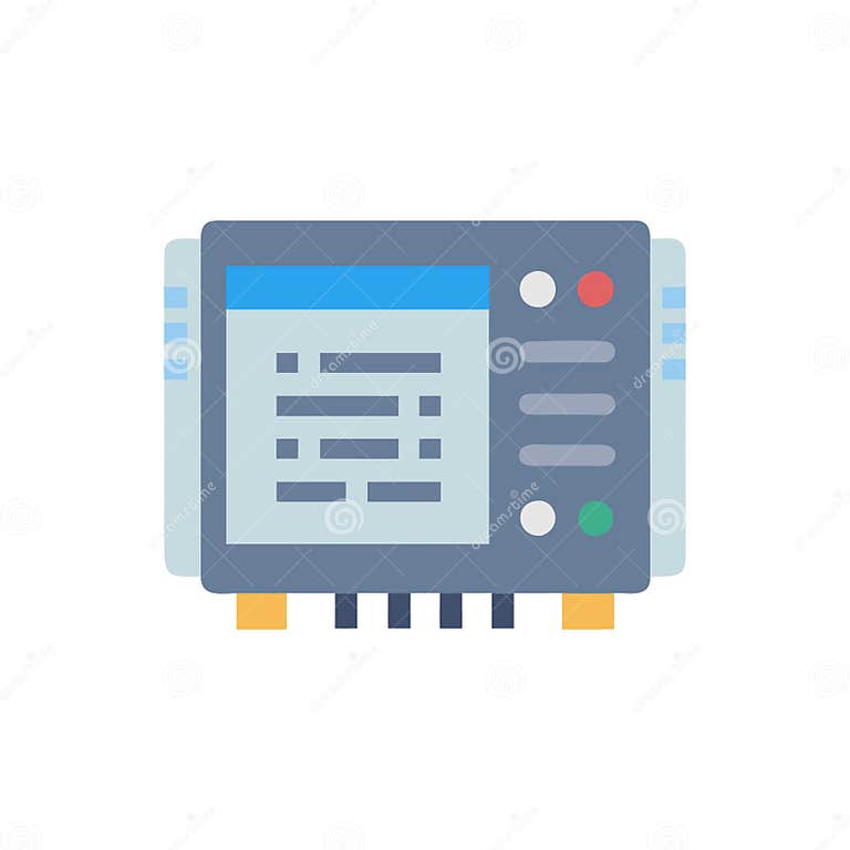 PLC Icon for Automation Systems Stock Illustration - Illustration of ...
