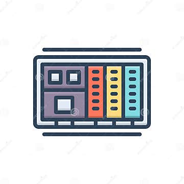Color Illustration Icon for Plc, Controller and Network Stock Vector ...
