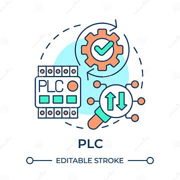 PLC Multi Color Concept Icon Stock Vector - Illustration of information ...