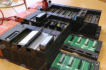 PLC - Programmable Logic Controller. Input and Output Cards. Automation ...