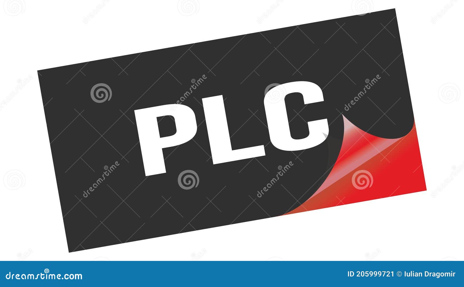 PLC Text on Black Red Sticker Stamp Stock Illustration - Illustration ...