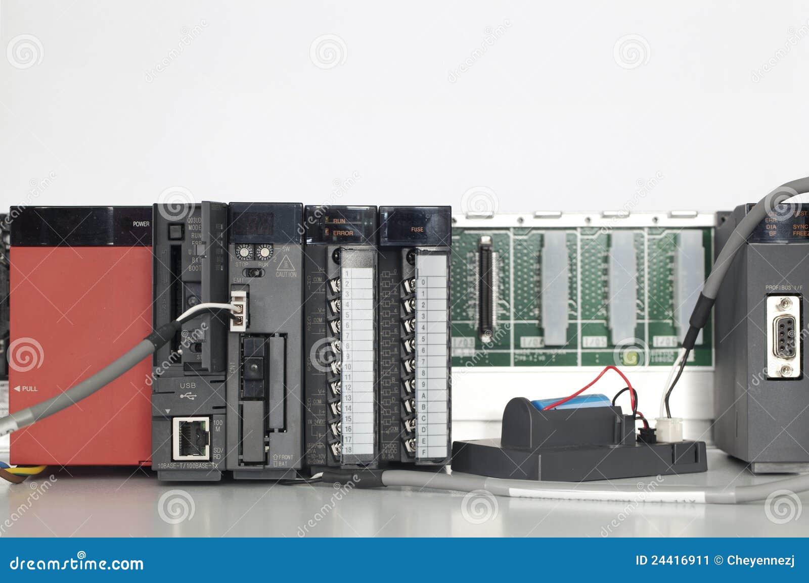 Plc unit stock image. Image of chip, drive, board, industrial - 24416911