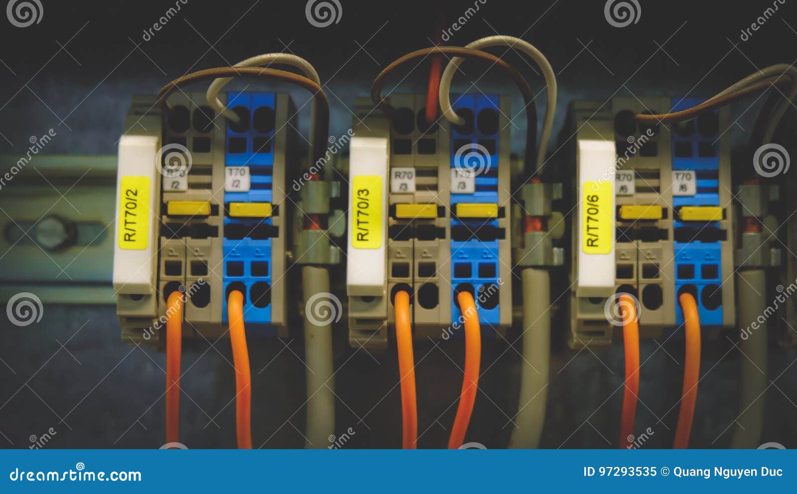 PLC Wires stock image. Image of colorful, distribution - 97293535
