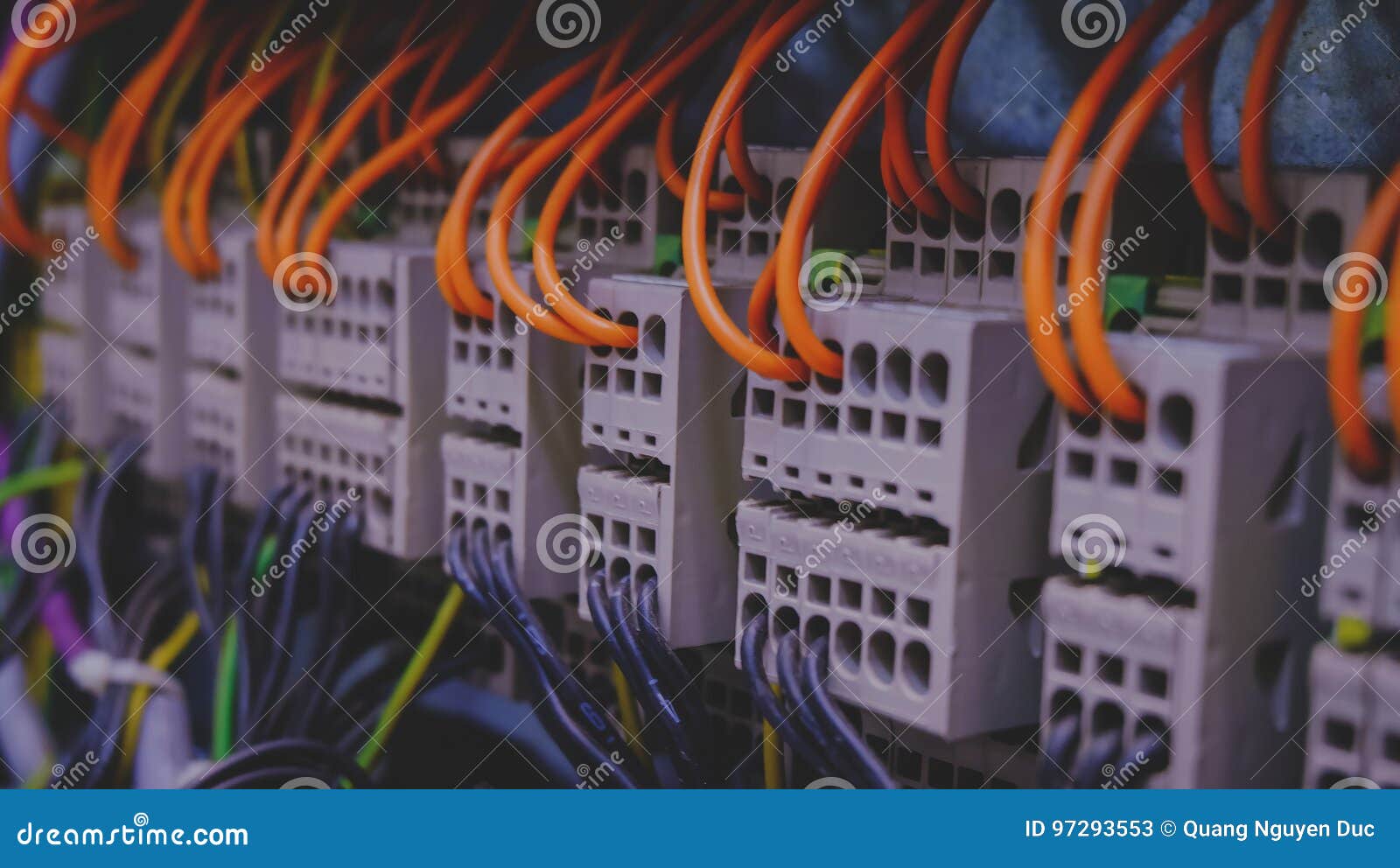 PLC Wires stock image. Image of control, distribution - 97293553