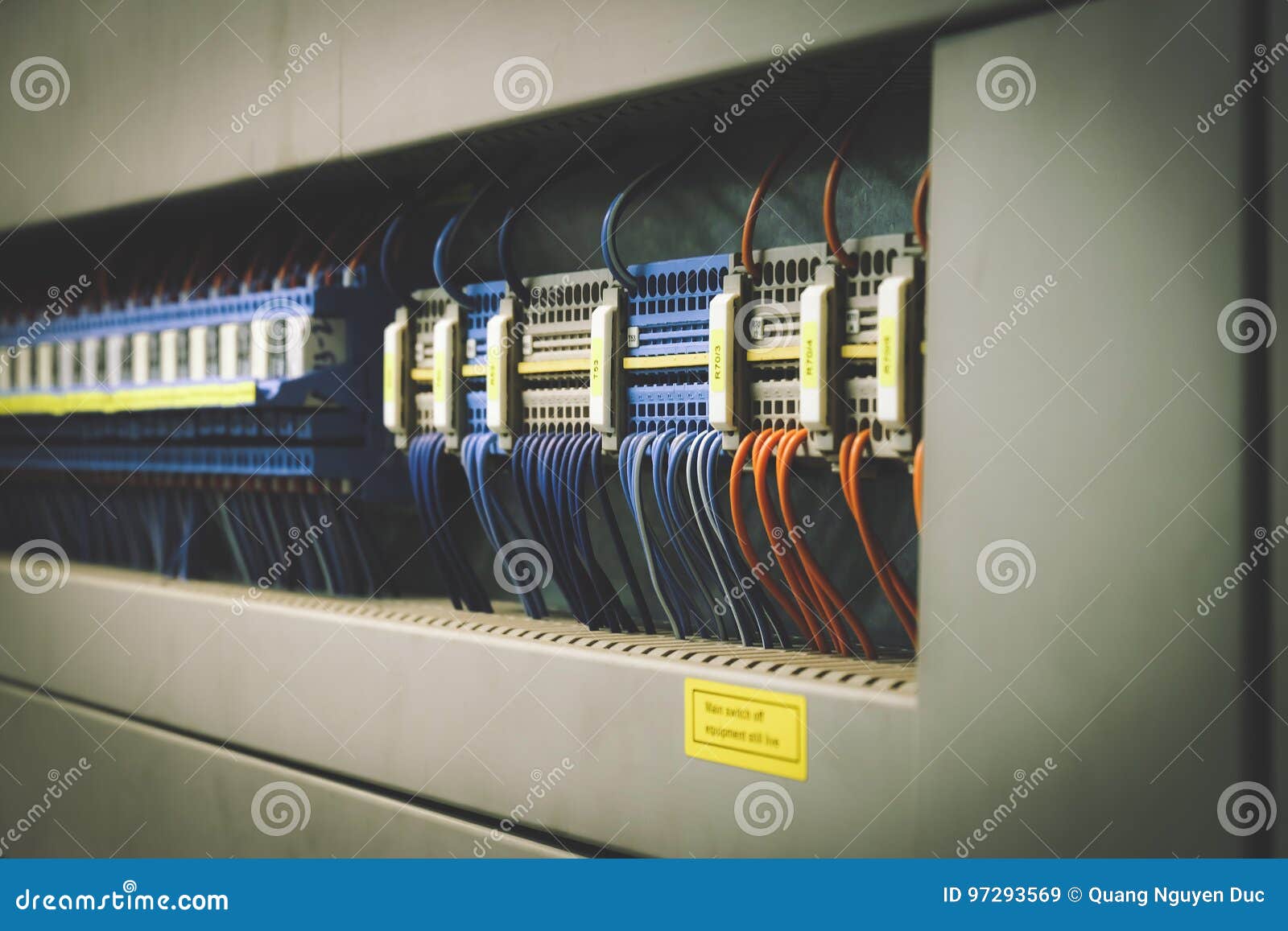 PLC Wires stock image. Image of fuse, cable, electricity - 97293569