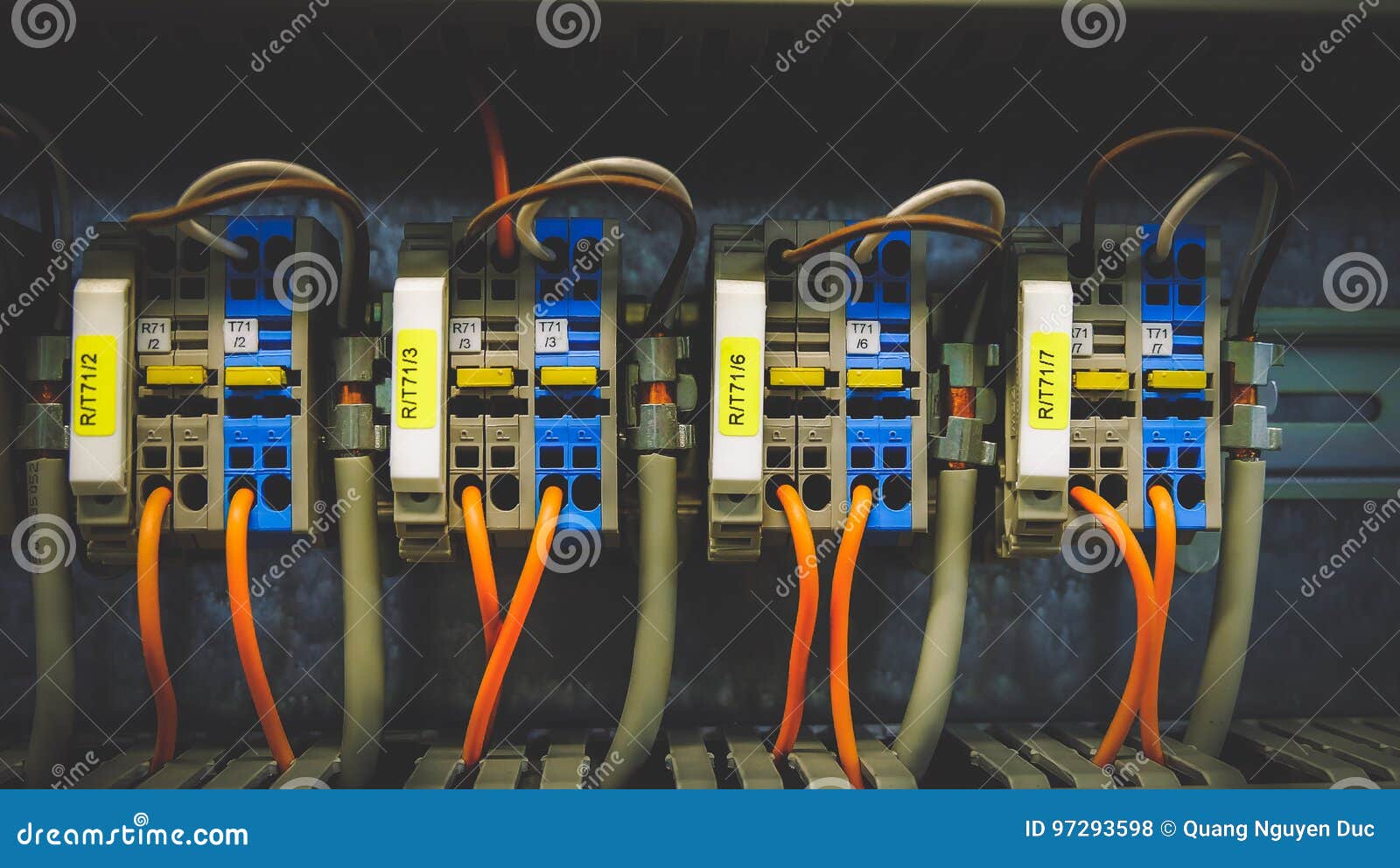 PLC Wires stock photo. Image of distribution, enclosure - 97293598