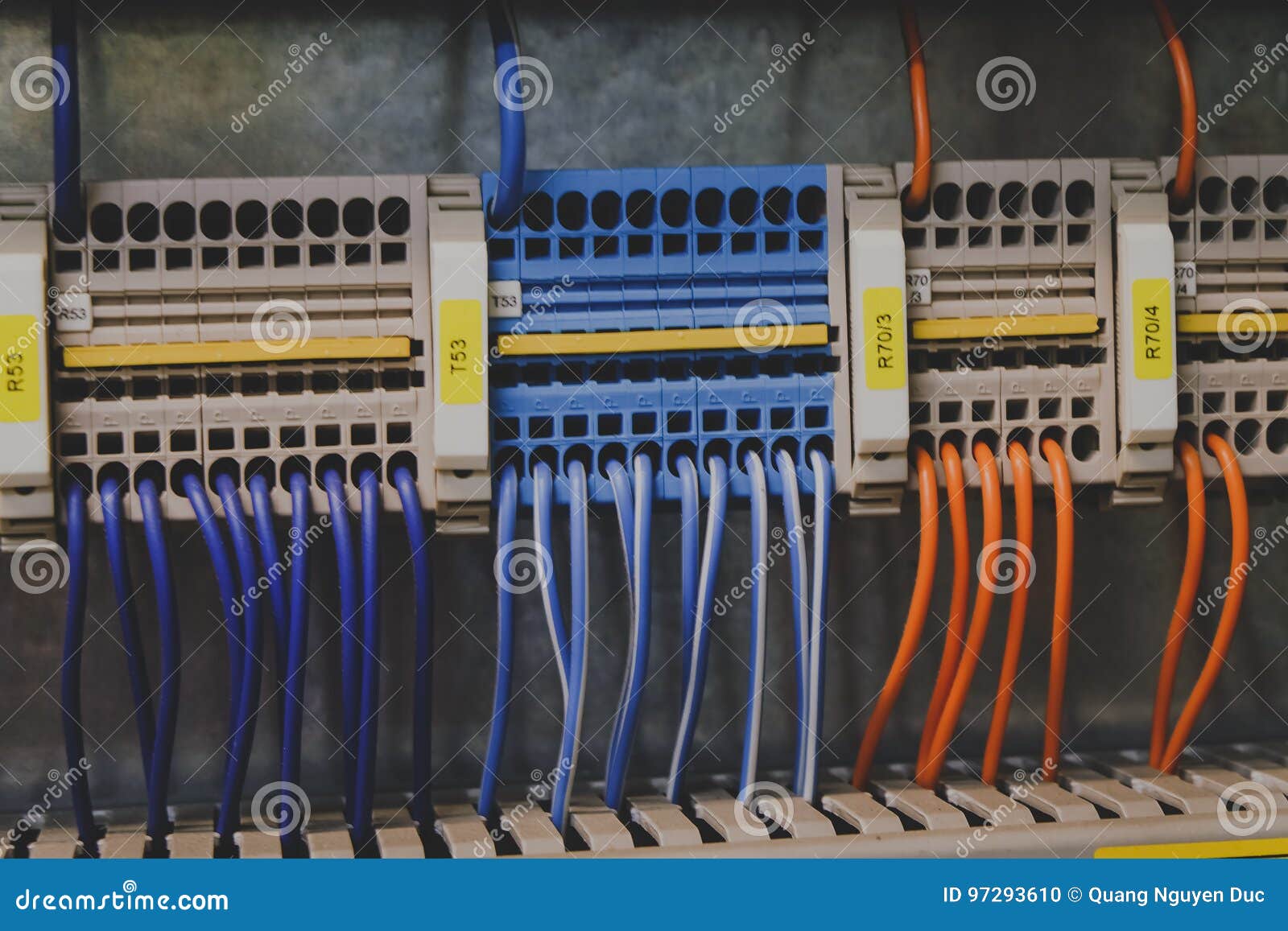 PLC Wires stock photo. Image of manufacturing, cabinet - 97293610