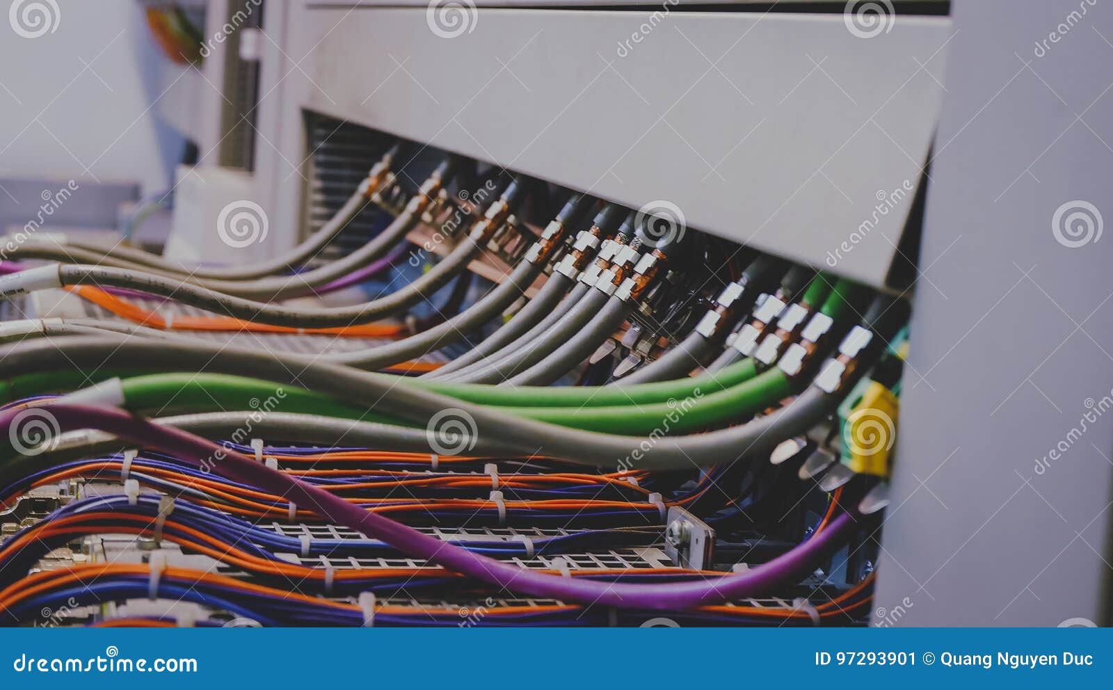 PLC Wires stock image. Image of line, label, electricity - 97293901