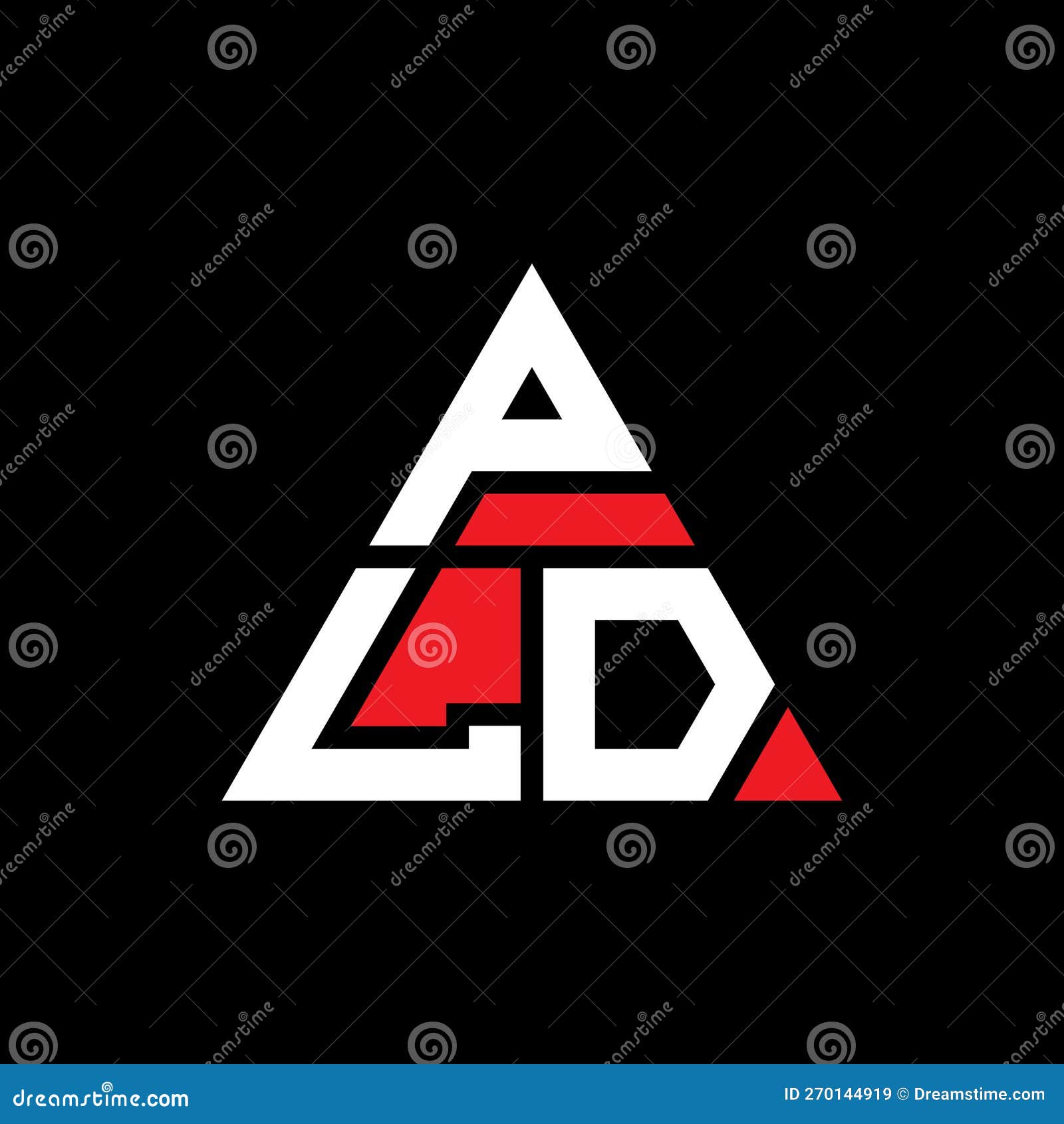 PLD Triangle Letter Logo Design with Triangle Shape. PLD Triangle Logo ...
