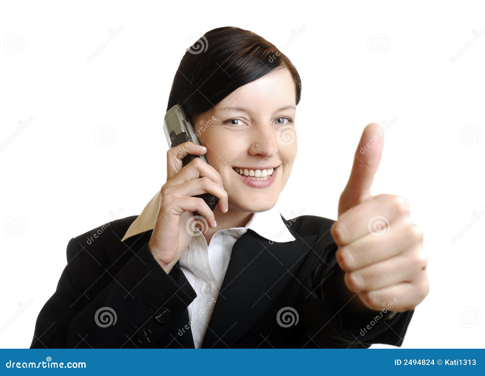 Pleasant call stock photo. Image of woman, isolated, satisfaction - 2494824