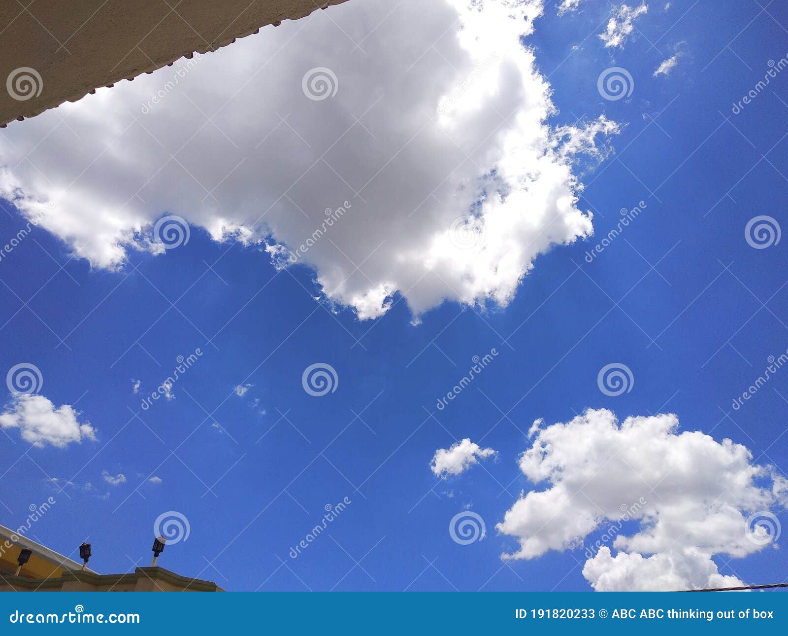 A Pleasant Clear Sky in the Morning with Cloud Stock Image - Image of ...