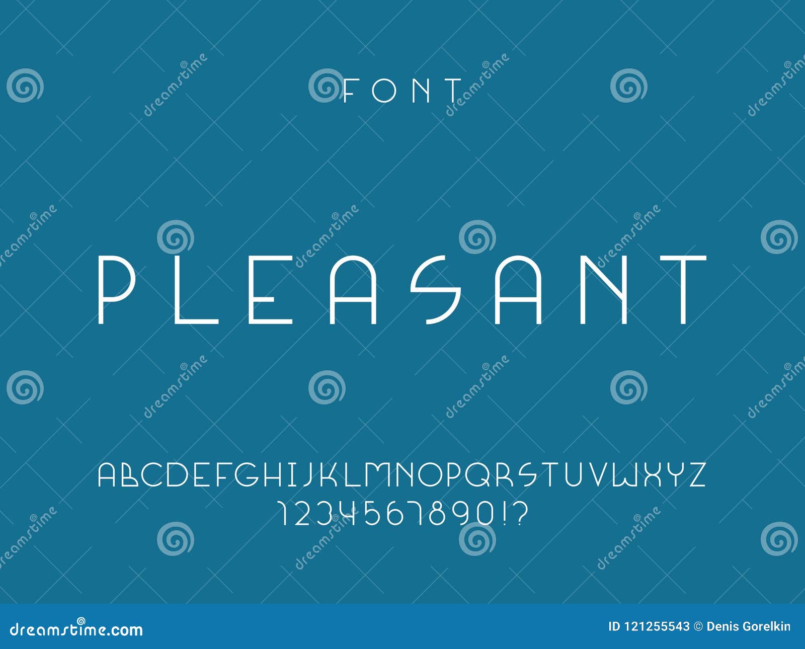 Pleasant Font. Vector Alphabet Stock Vector - Illustration of great ...