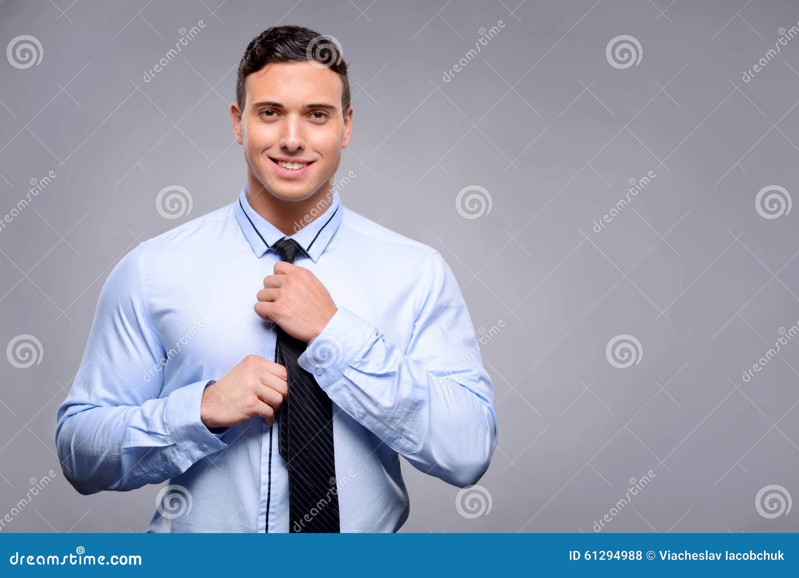 Pleasant Man Getting Dressed Stock Photo - Image of handsome, life ...