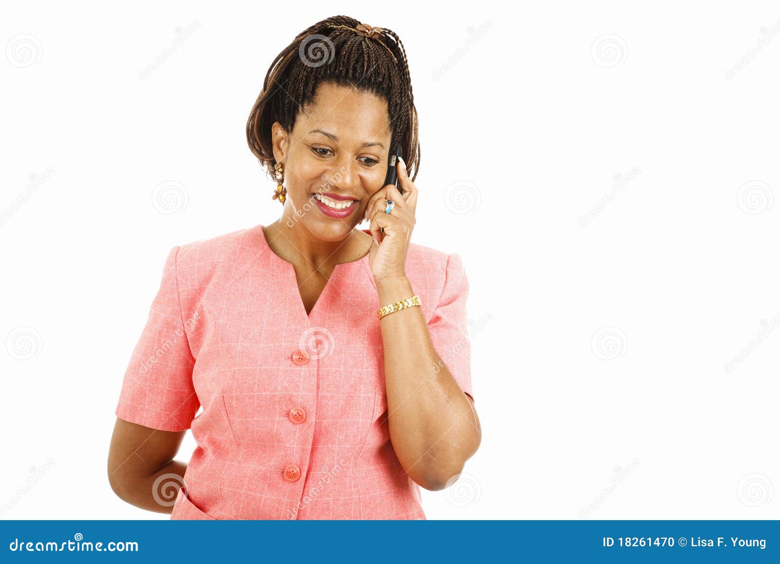 Pleasant Mobile Phone Conversation Stock Photo - Image of ...