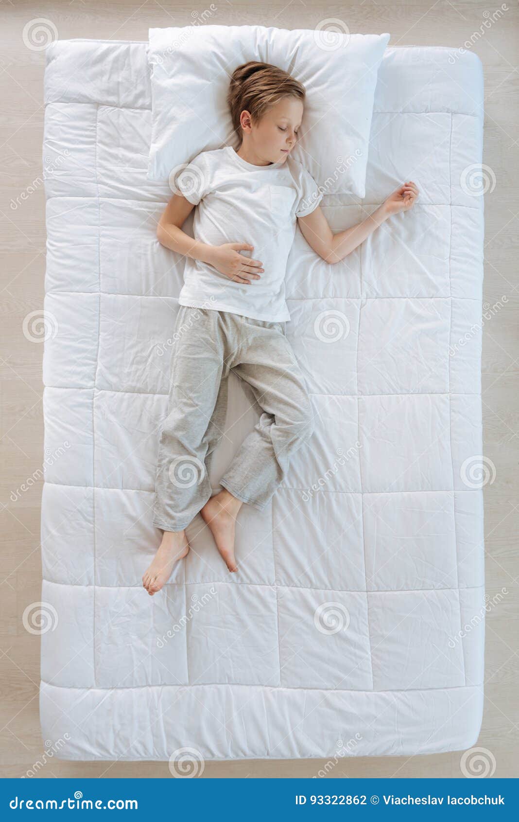 Pleasant Nice Boy Having a Rest Stock Photo - Image of bedtime, bedding ...