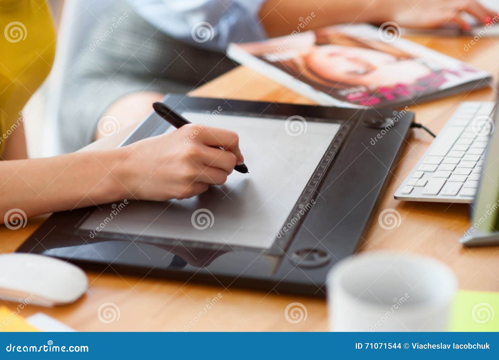 Pleasant Person Making Notes Stock Photo - Image of person, table: 71071544