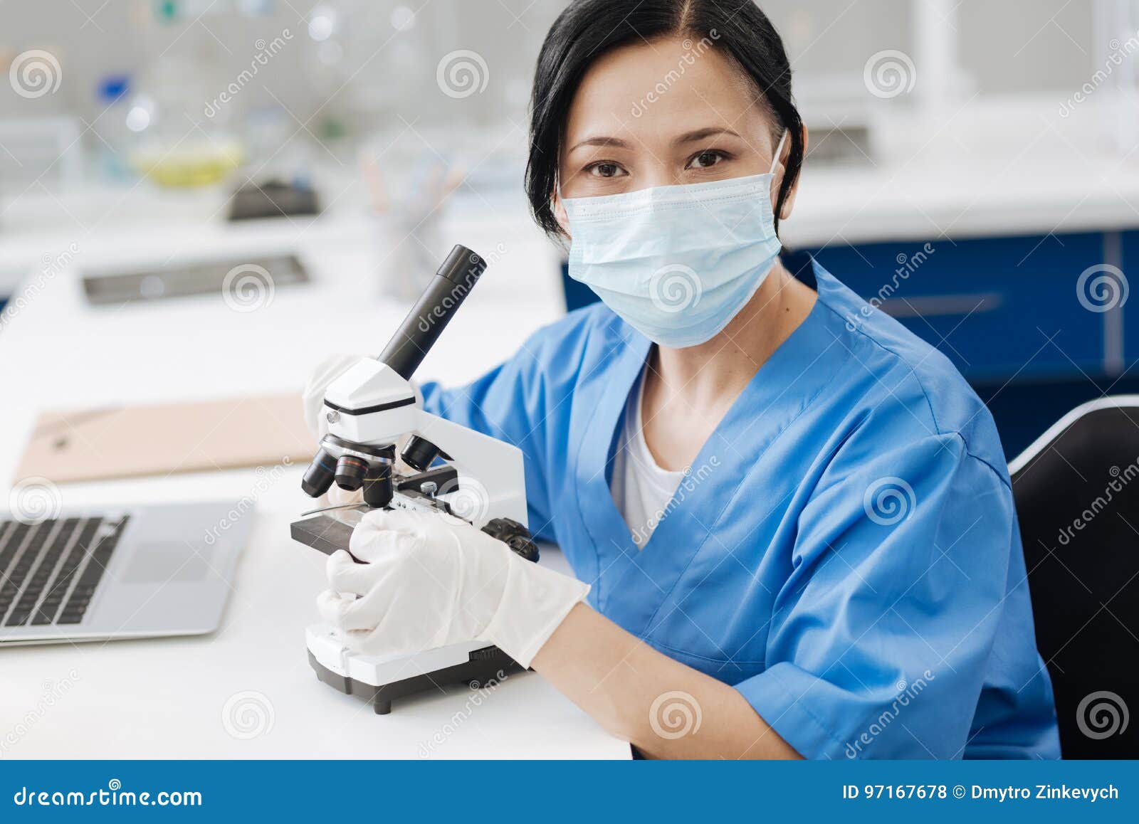 Pleasant Professional Biologist Wearing Uniform Stock Photo - Image of ...