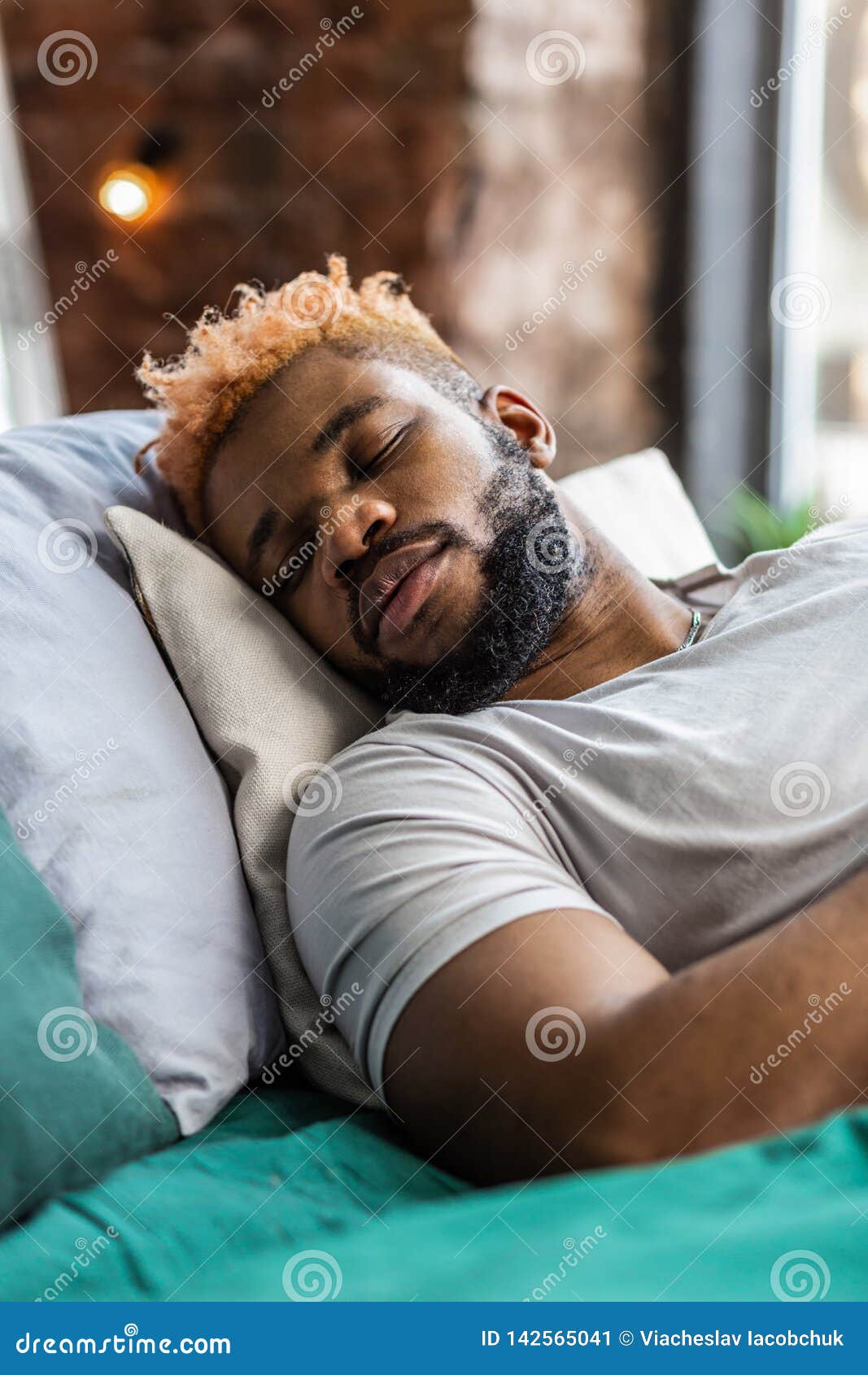 Face of a Nice Handsome Sleeping Man Stock Image - Image of person ...