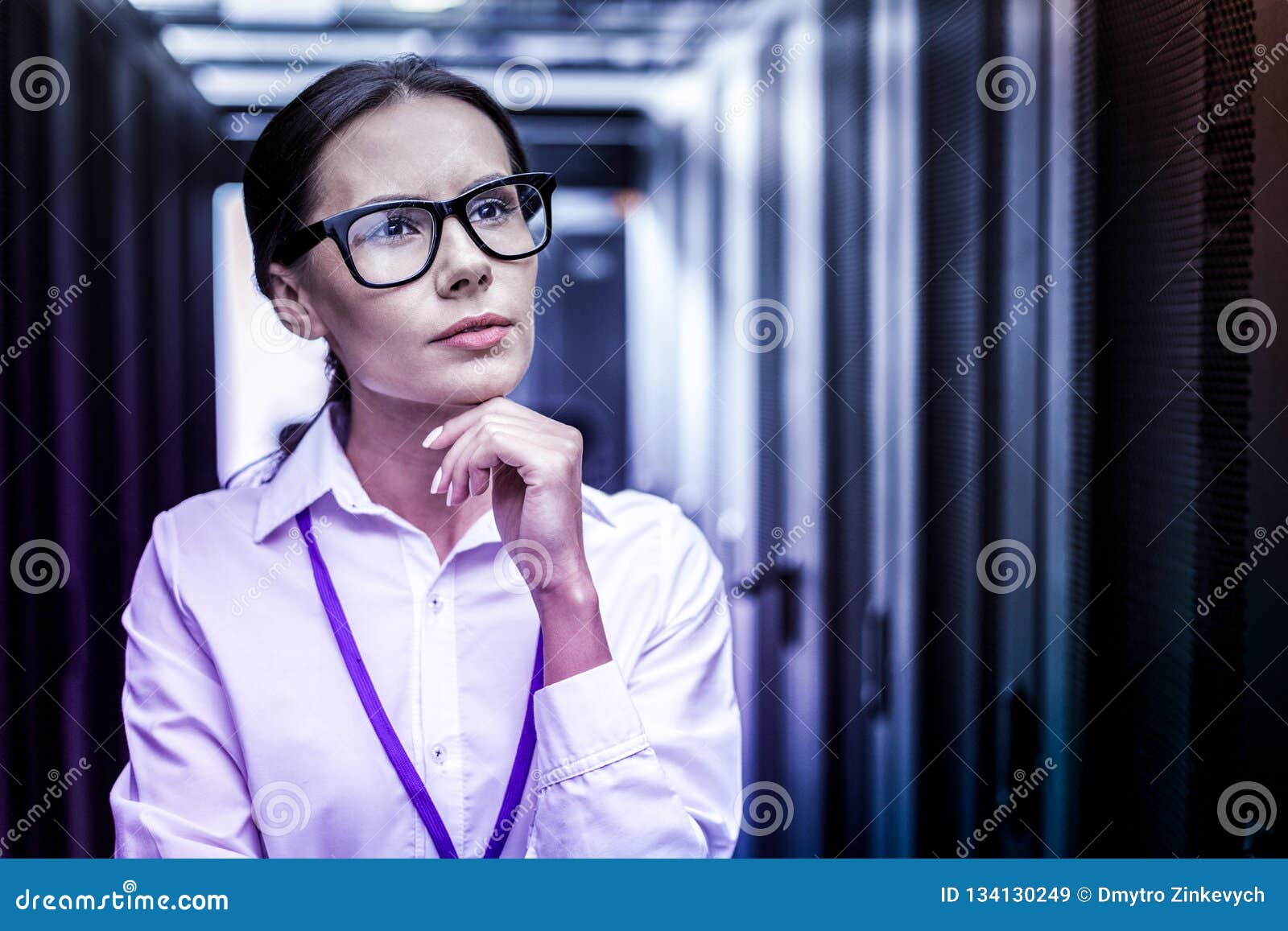 Pleasant Smart Police Agent Thinking about the Case Stock Image - Image ...