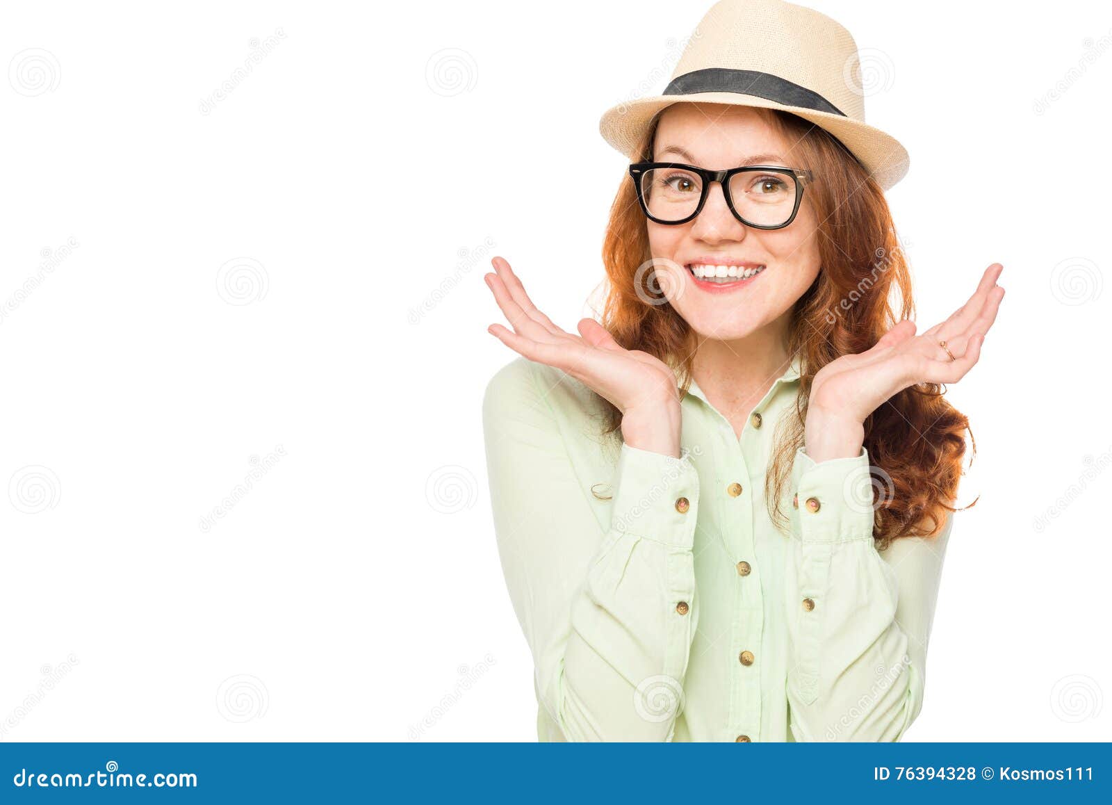 Pleasant Surprise on the Face of a Girl Stock Photo - Image of adult ...