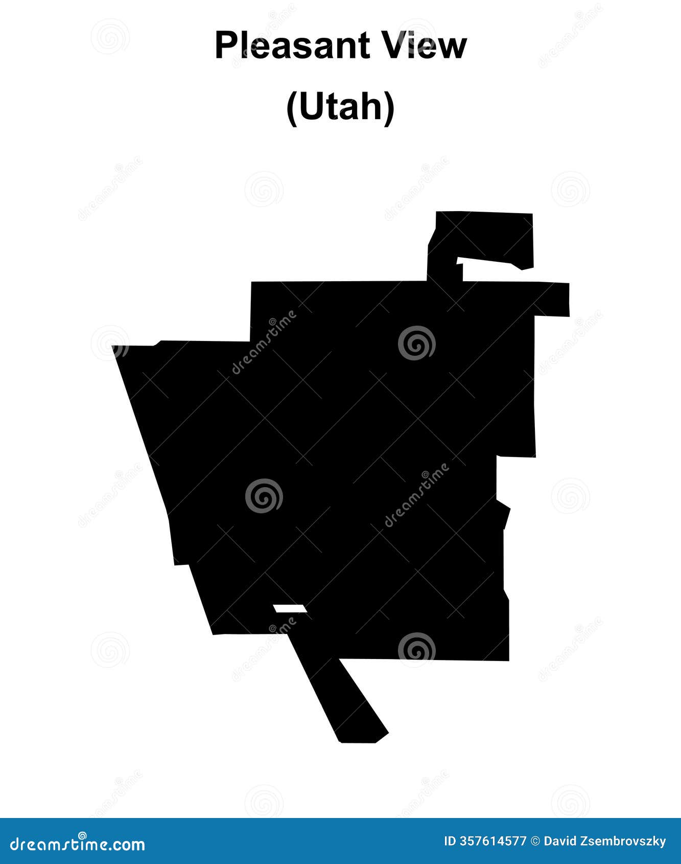 Pleasant View outline map stock vector. Illustration of territory ...