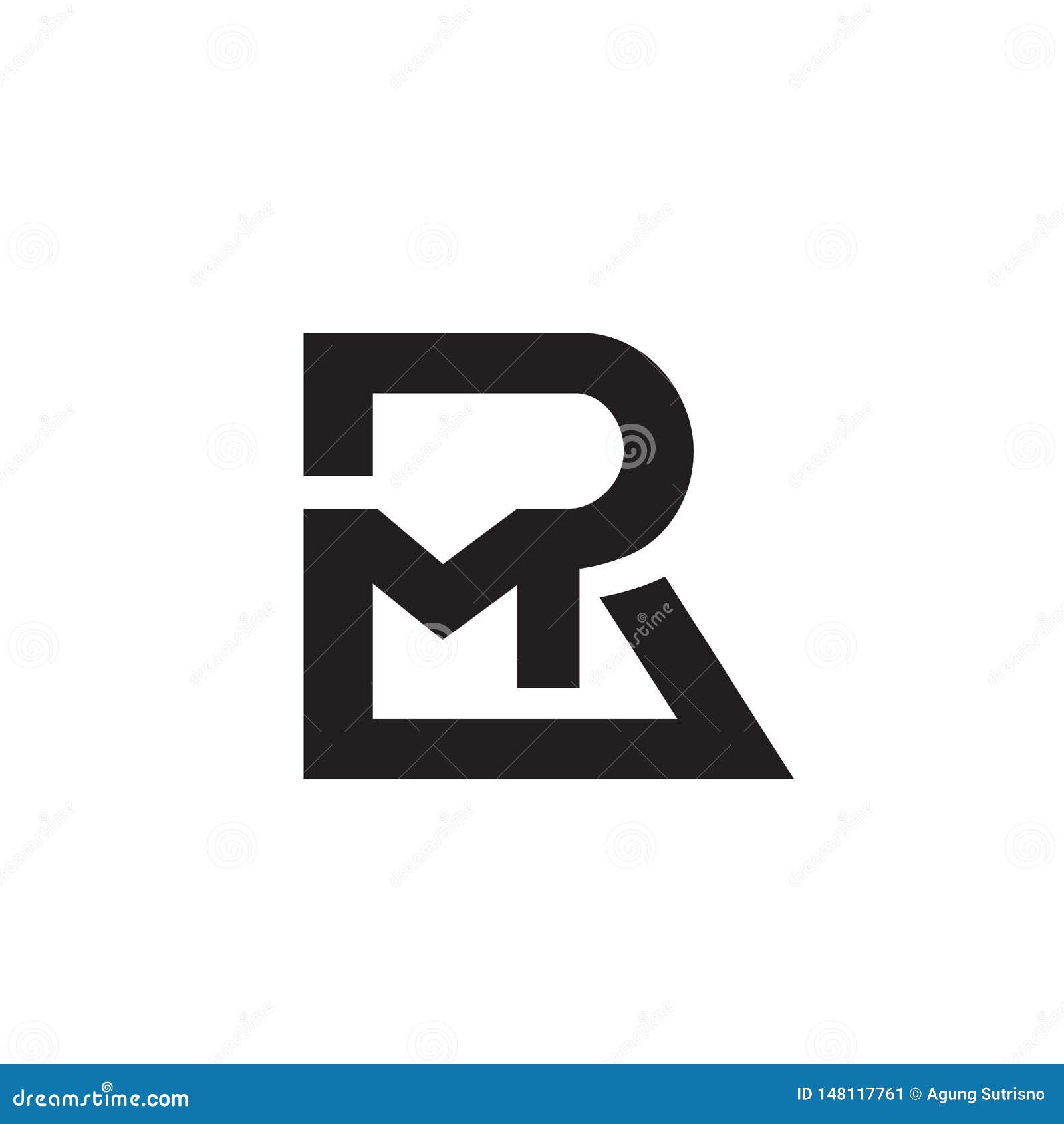 Initial Rml Logo With Black Concept And White Background Stock Vector Illustration Of Alphabet