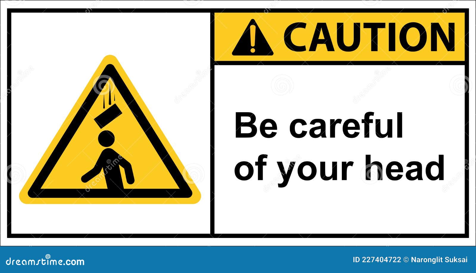 Please Be Careful of Things Falling into Your Head. Stock Vector ...