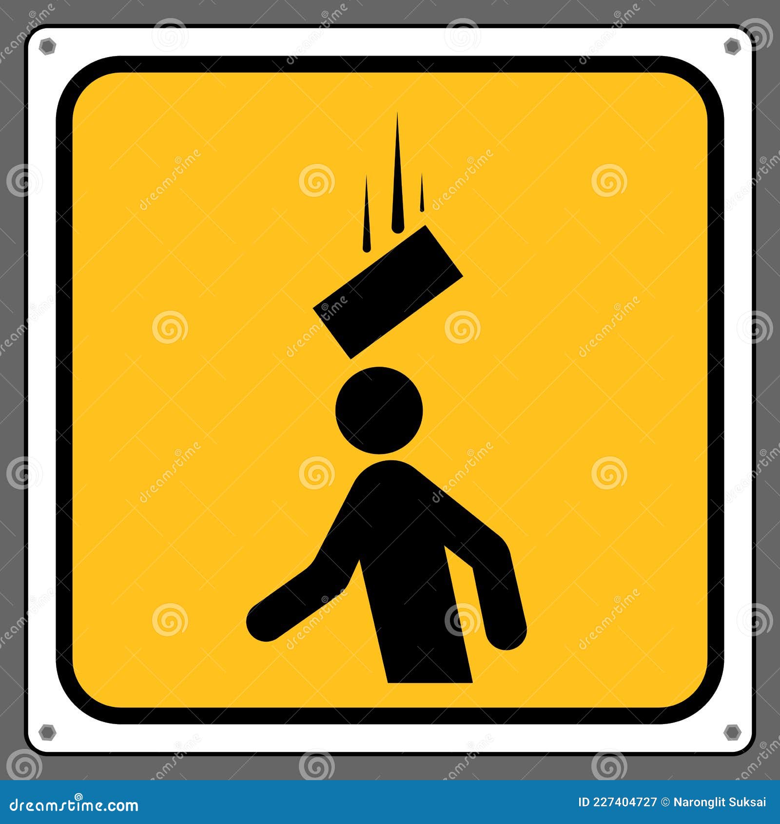 Please Be Careful of Things Falling into Your Head. Stock Vector ...