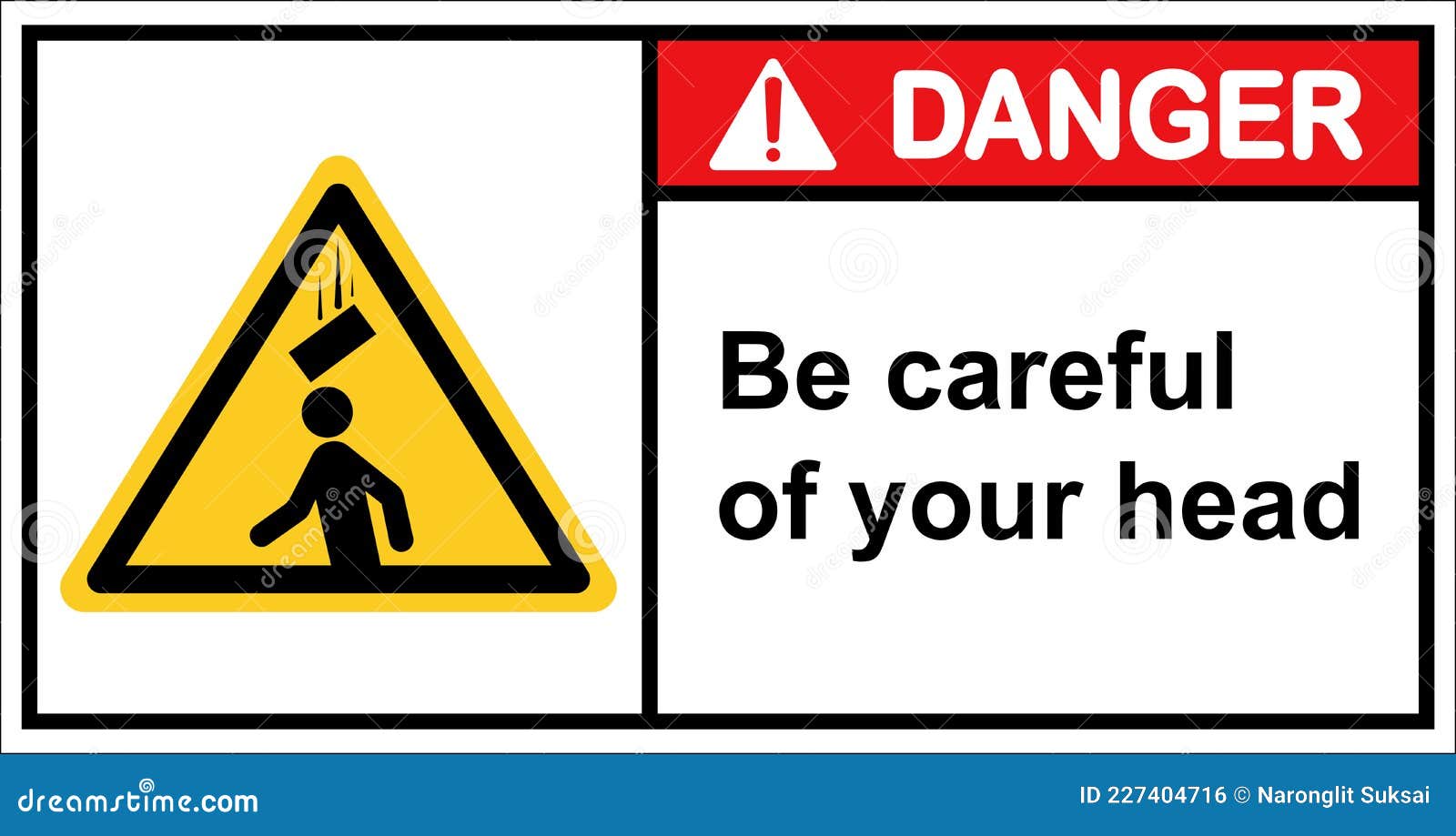 Please Be Careful of Things Falling into Your Head. Stock Vector ...
